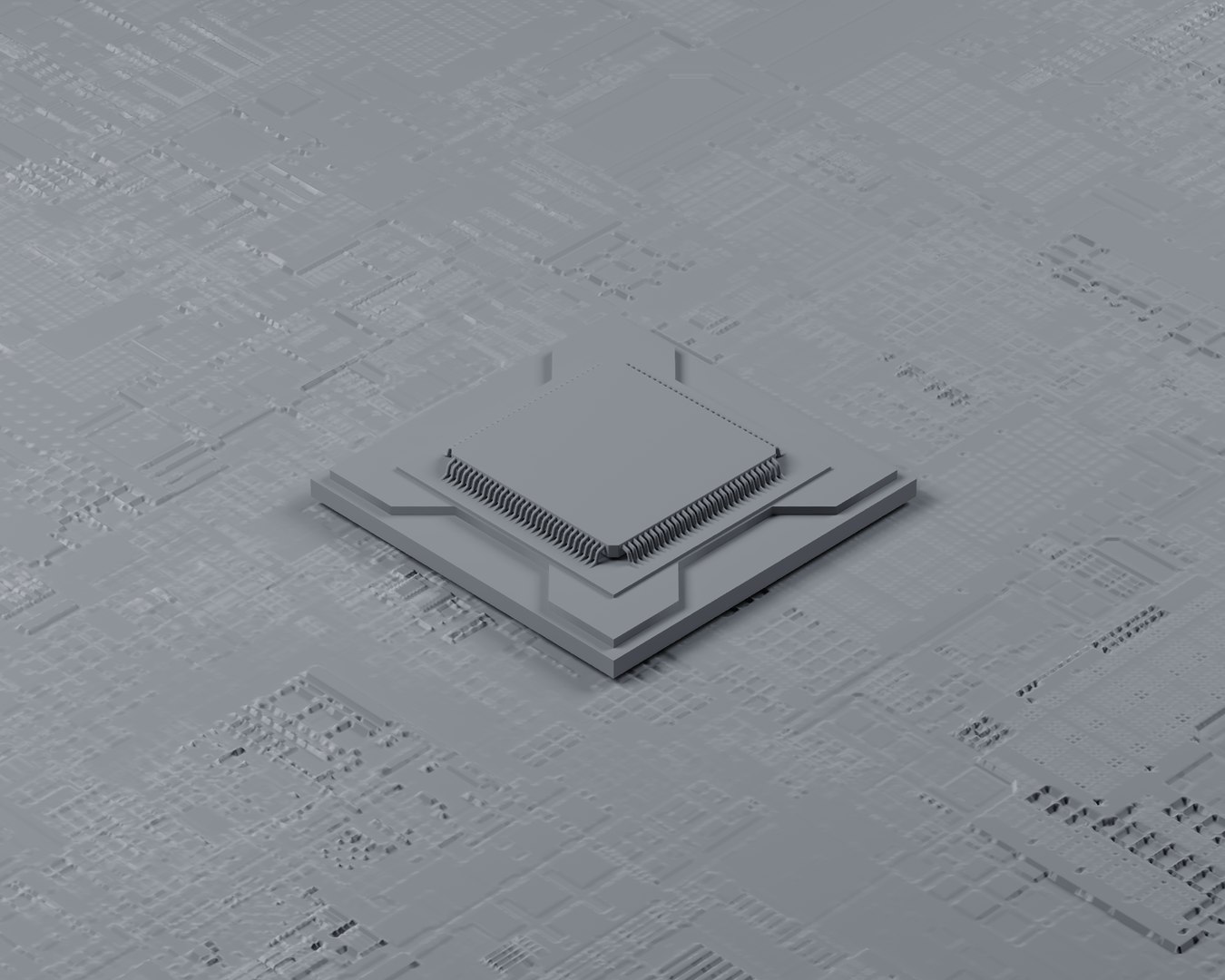 Artificial Intelligence AI Chip Computer Processor 3D Model - TurboSquid 2350692