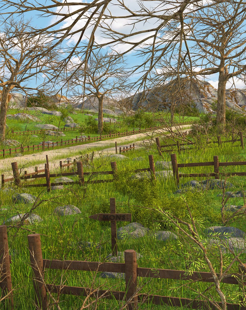 Landscape Path Forest 3D - TurboSquid 1546317