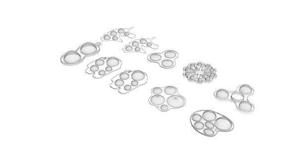 Simple Dimples Set 3D model - TurboSquid 1764483