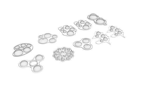 Simple Dimples Set 3D model - TurboSquid 1764483