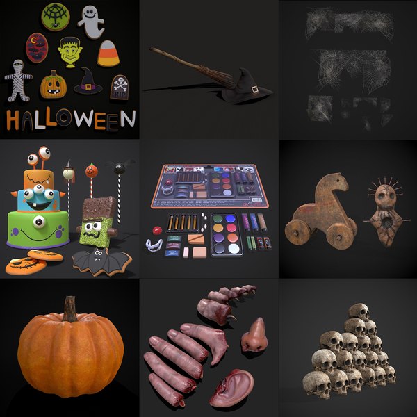 3D Halloween Prop Mix Six model - TurboSquid 2035121