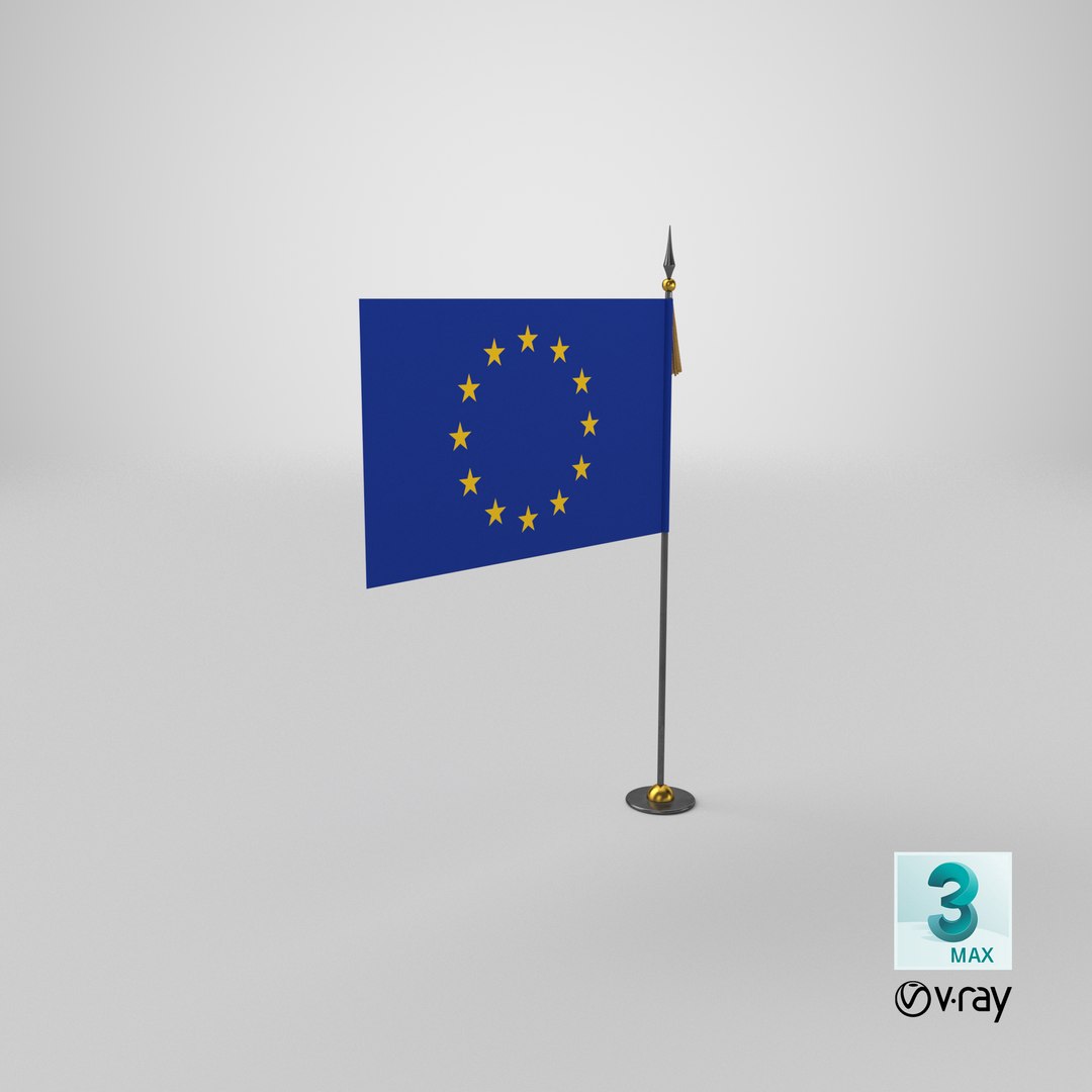 3D Flag Of Europe V3 Model - TurboSquid 1871584