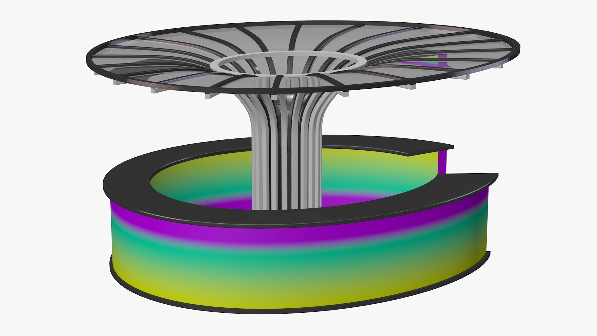 3D Futuristic Circular Bar Counter - TurboSquid 2217348