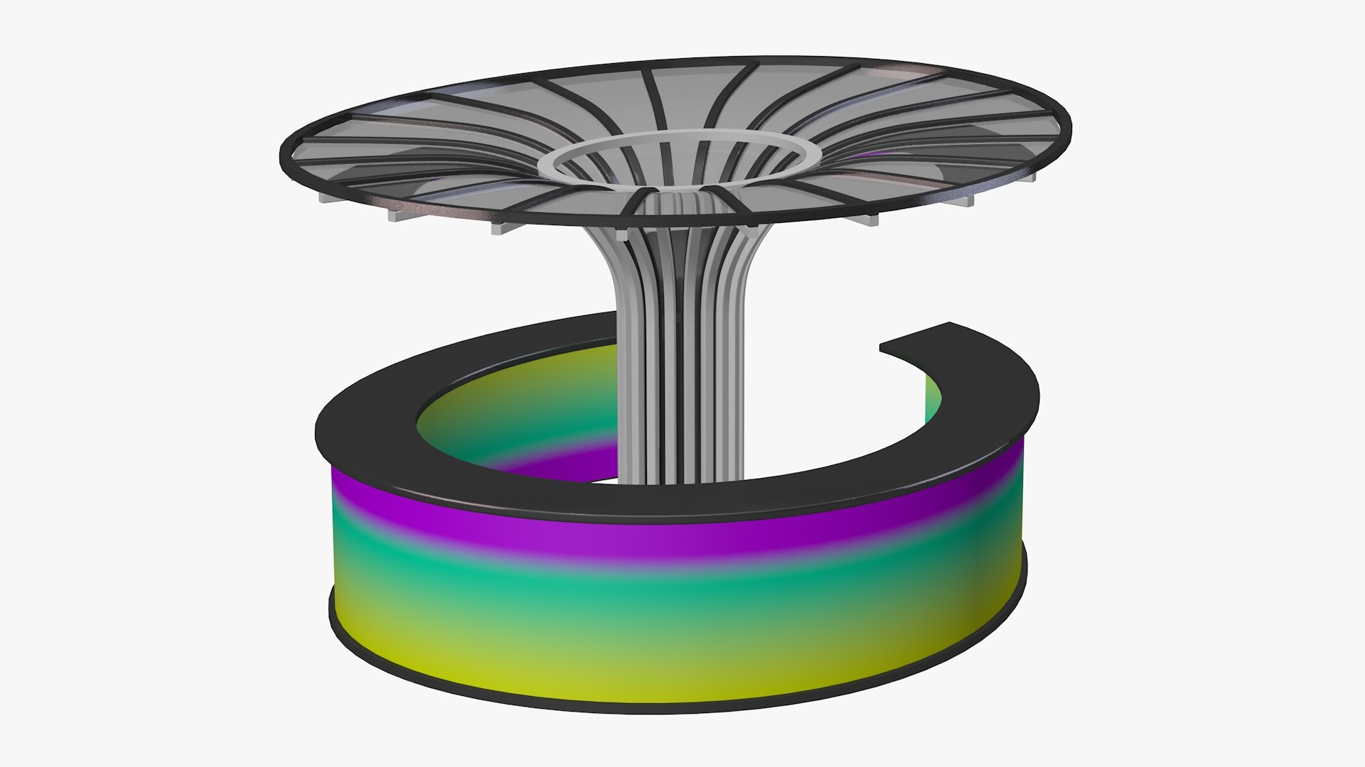 3D Futuristic Circular Bar Counter - TurboSquid 2217348