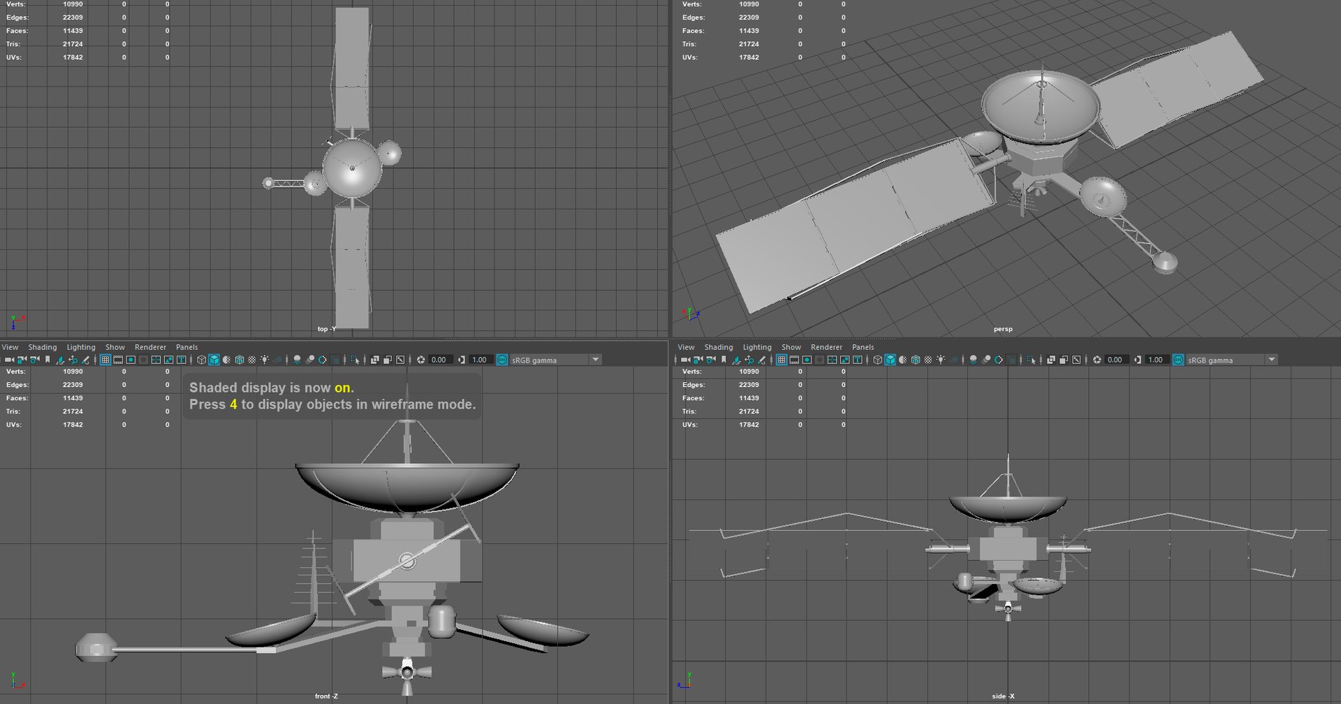 3D Model Satellite Spaceship - TurboSquid 1474590