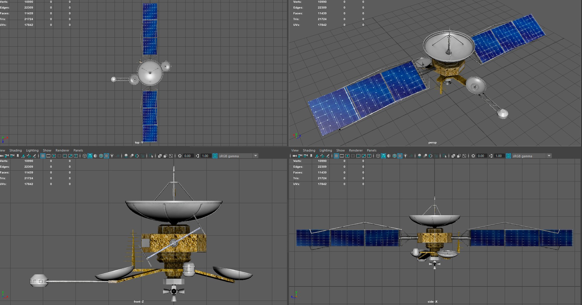 3D Model Satellite Spaceship - TurboSquid 1474590