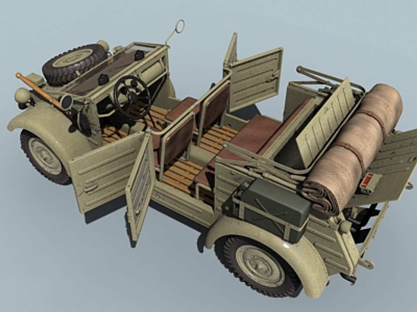 Wwii German Kubelwagen Open 3d 3ds