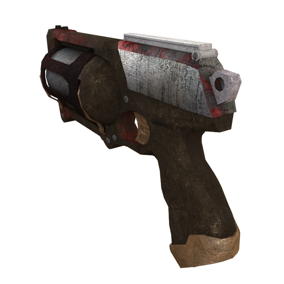 3d max gun pistol revolver