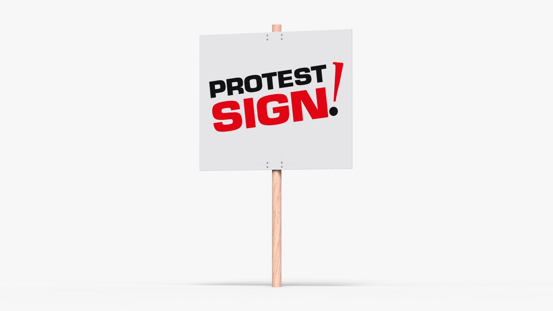 Protest sign 3D model - TurboSquid 1428524