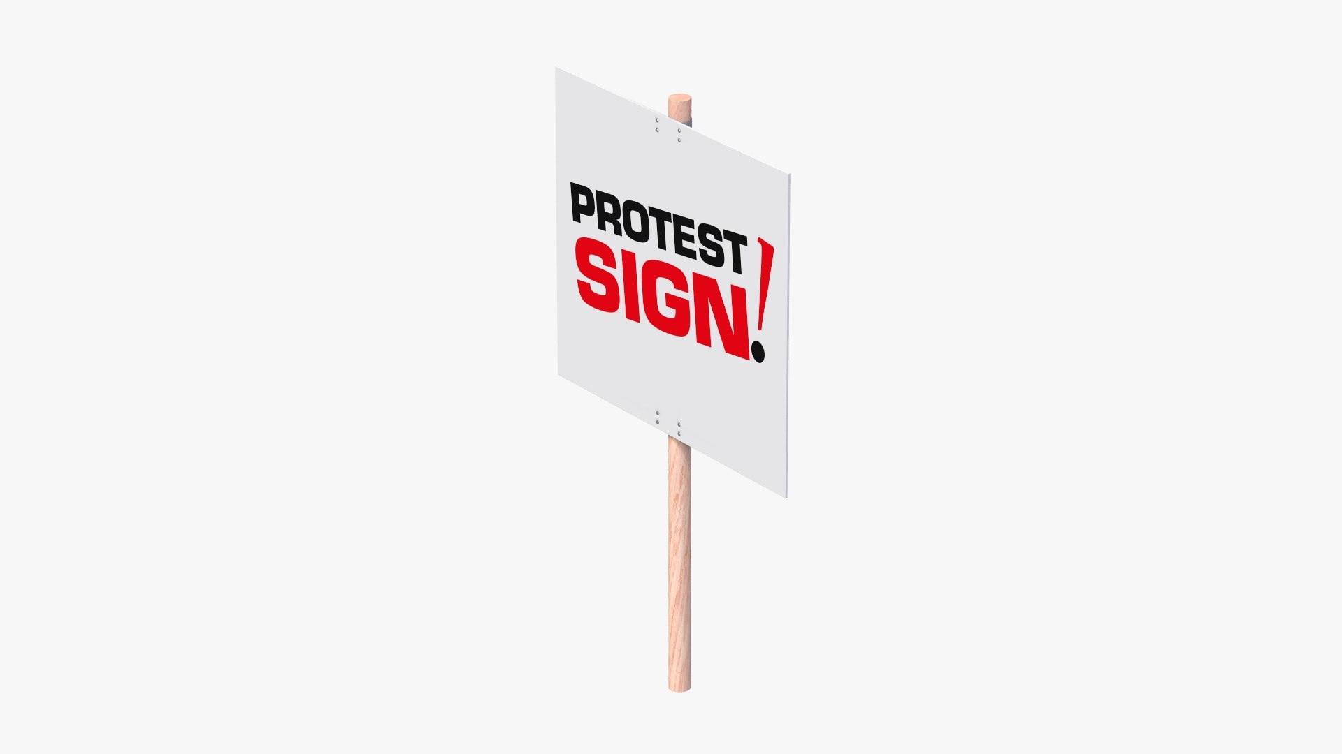 Protest sign 3D model - TurboSquid 1428524