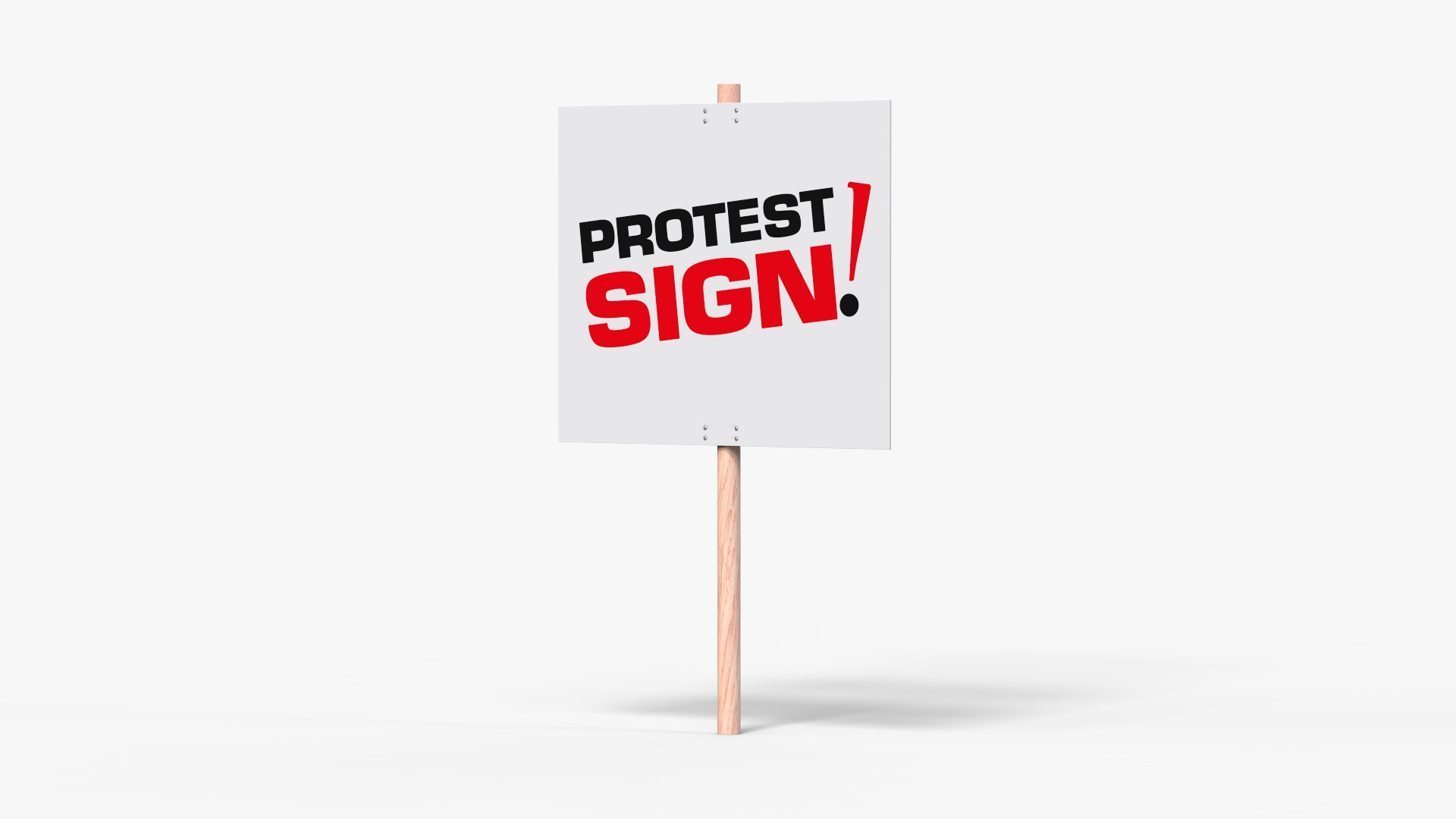 Protest sign 3D model - TurboSquid 1428524