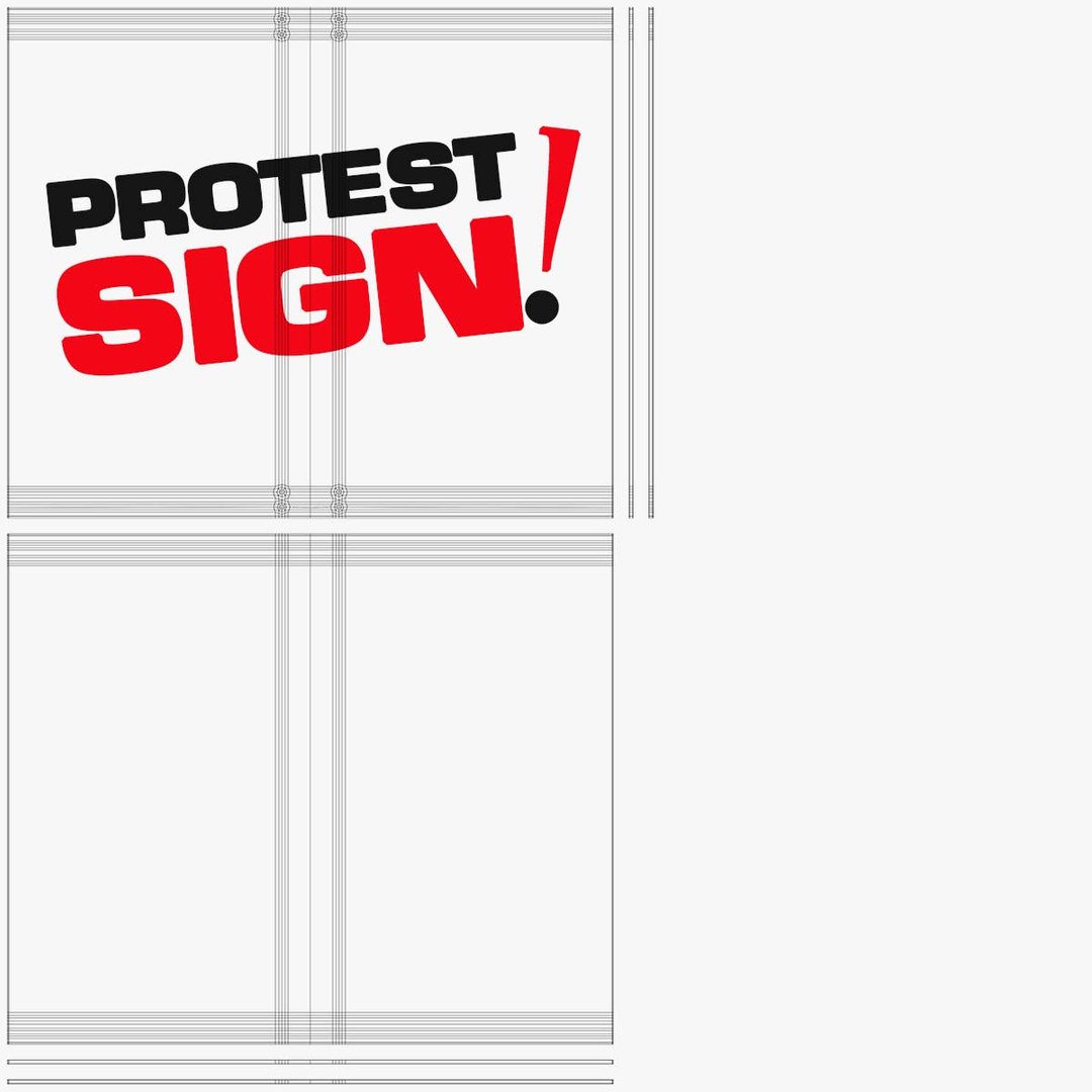 Protest sign 3D model - TurboSquid 1428524