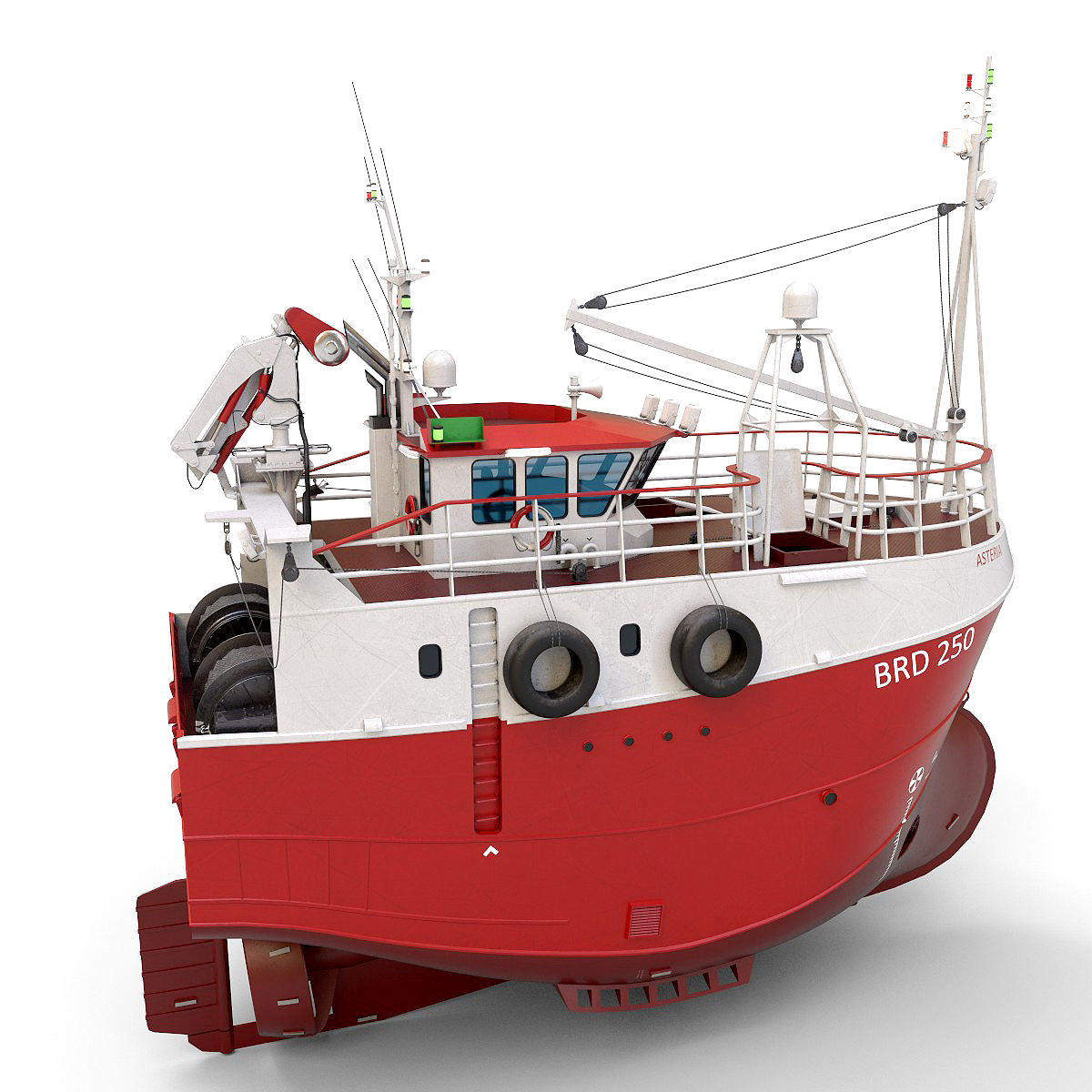 3D Fishing Trawler RED - TurboSquid 1750994