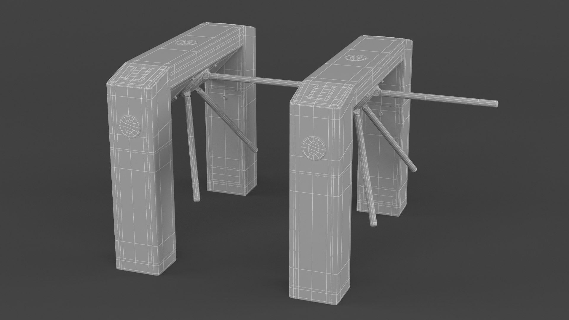 3D Turnstile Gate model - TurboSquid 2106427