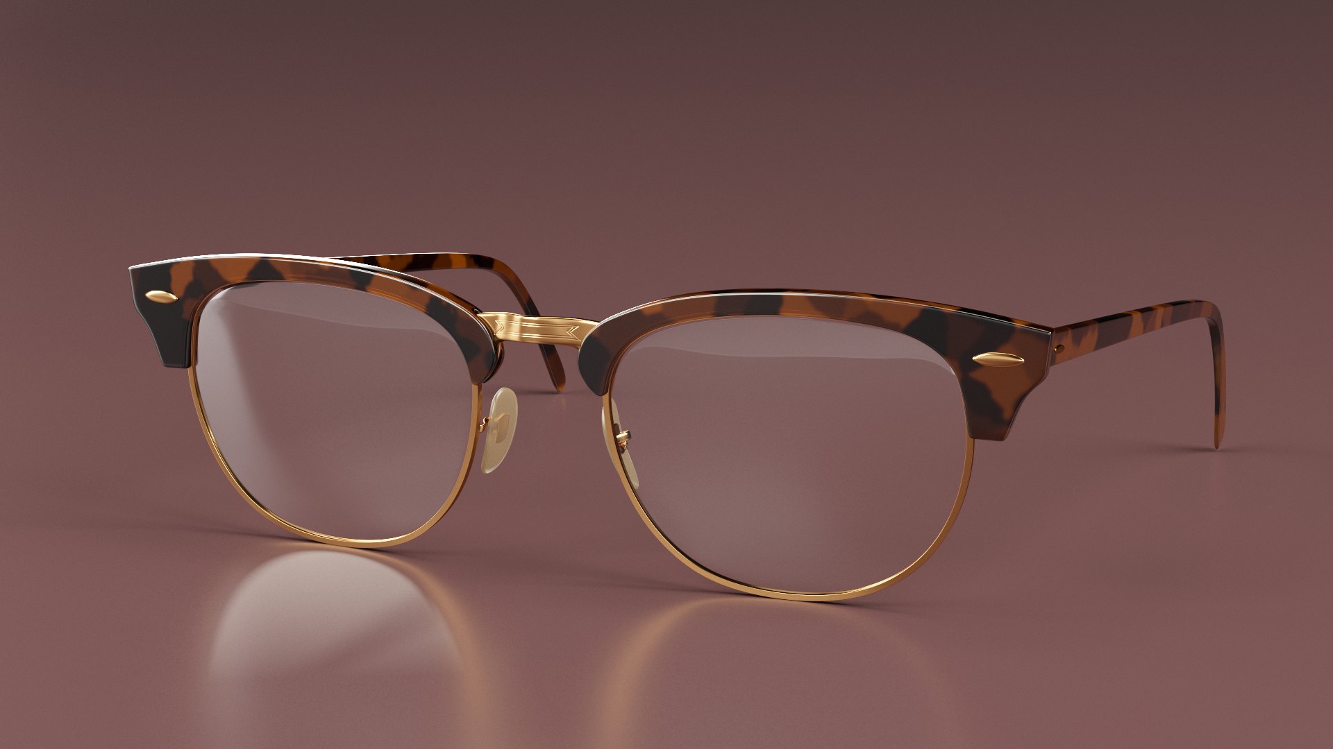 Sixties Vintage Eyeglasses 3D Model - TurboSquid 1831040