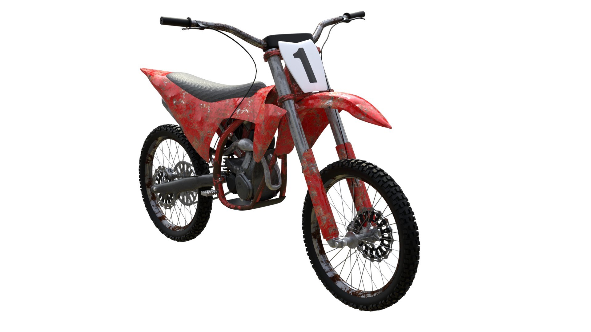 Rusty Motorcycle Dirt Bike 3D Model - TurboSquid 2177103