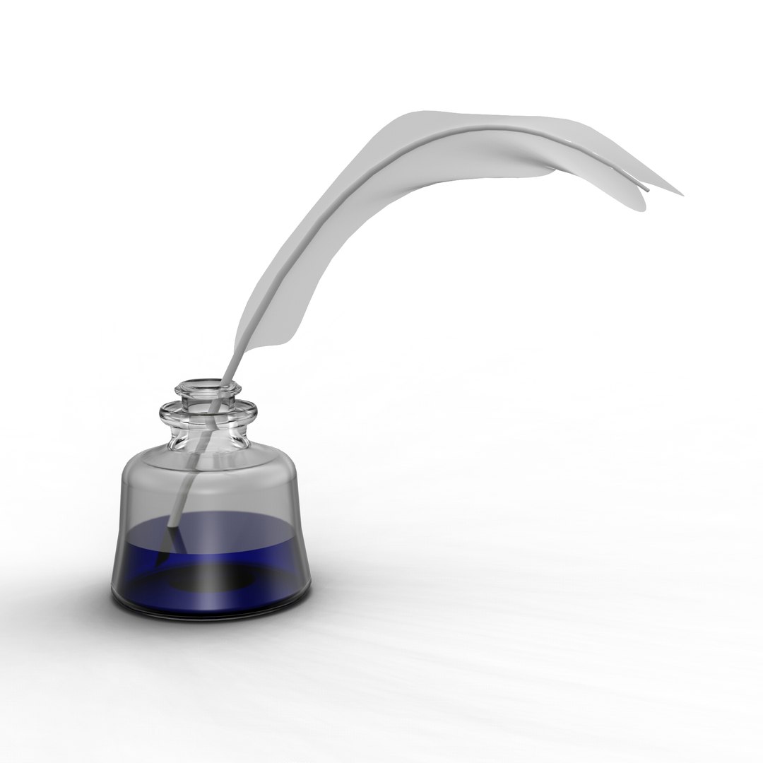 Inkwell Quill Model - TurboSquid 1323160