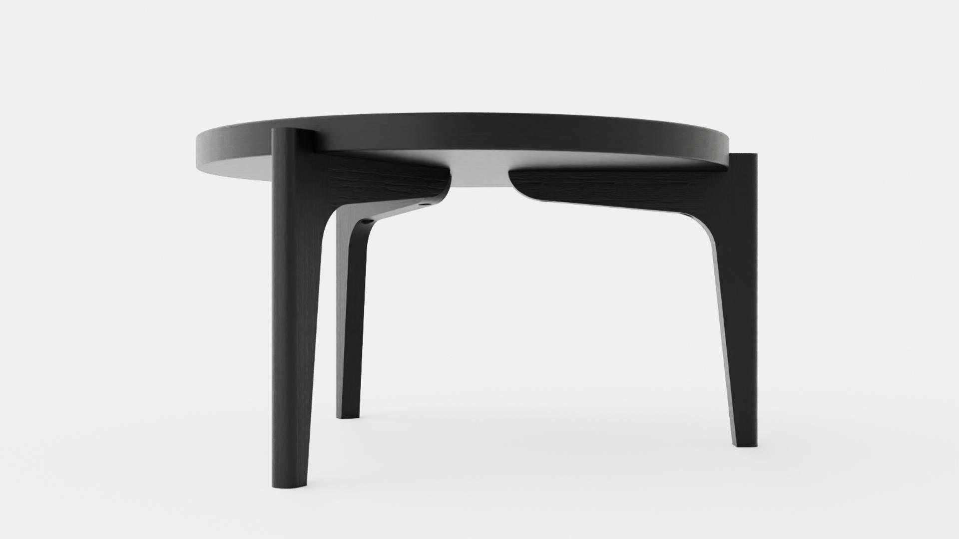 3D Model Michigan Coffee Table - Black Ash - TurboSquid 2212674