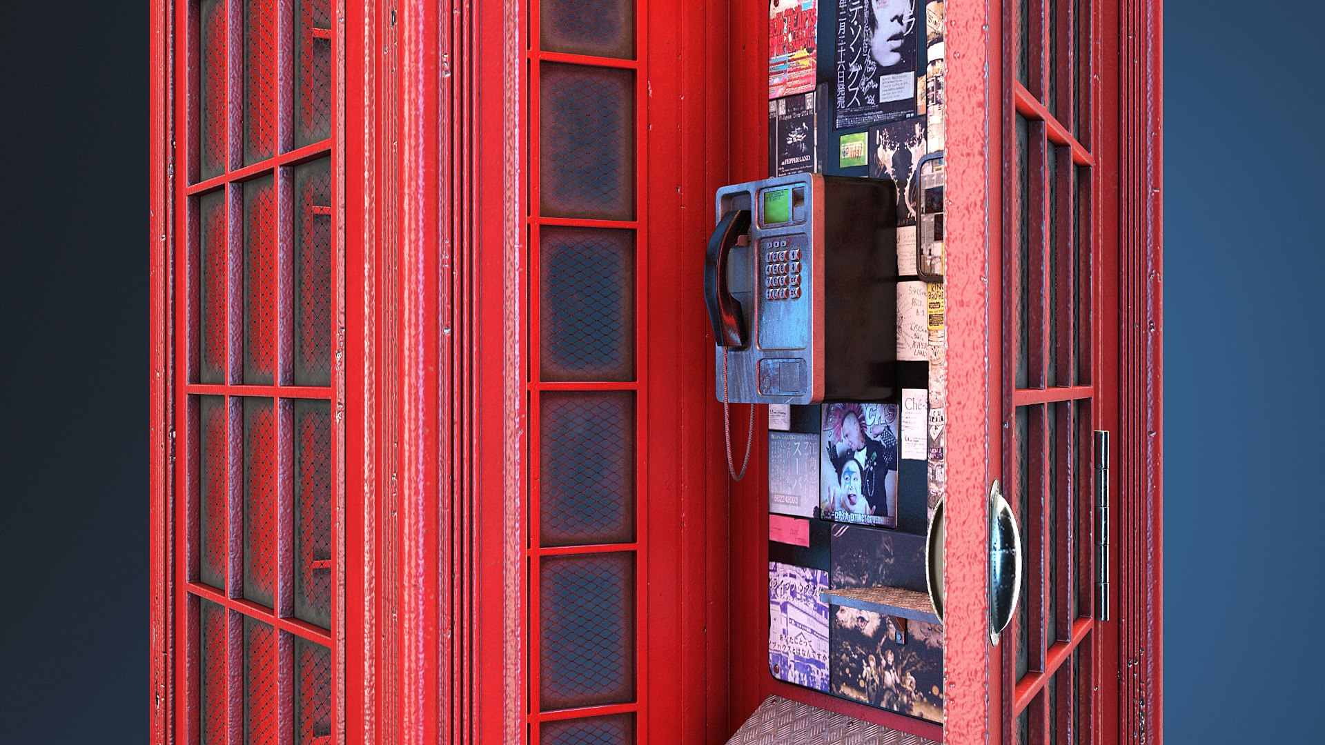3D British Red Telephone Box - TurboSquid 1464432