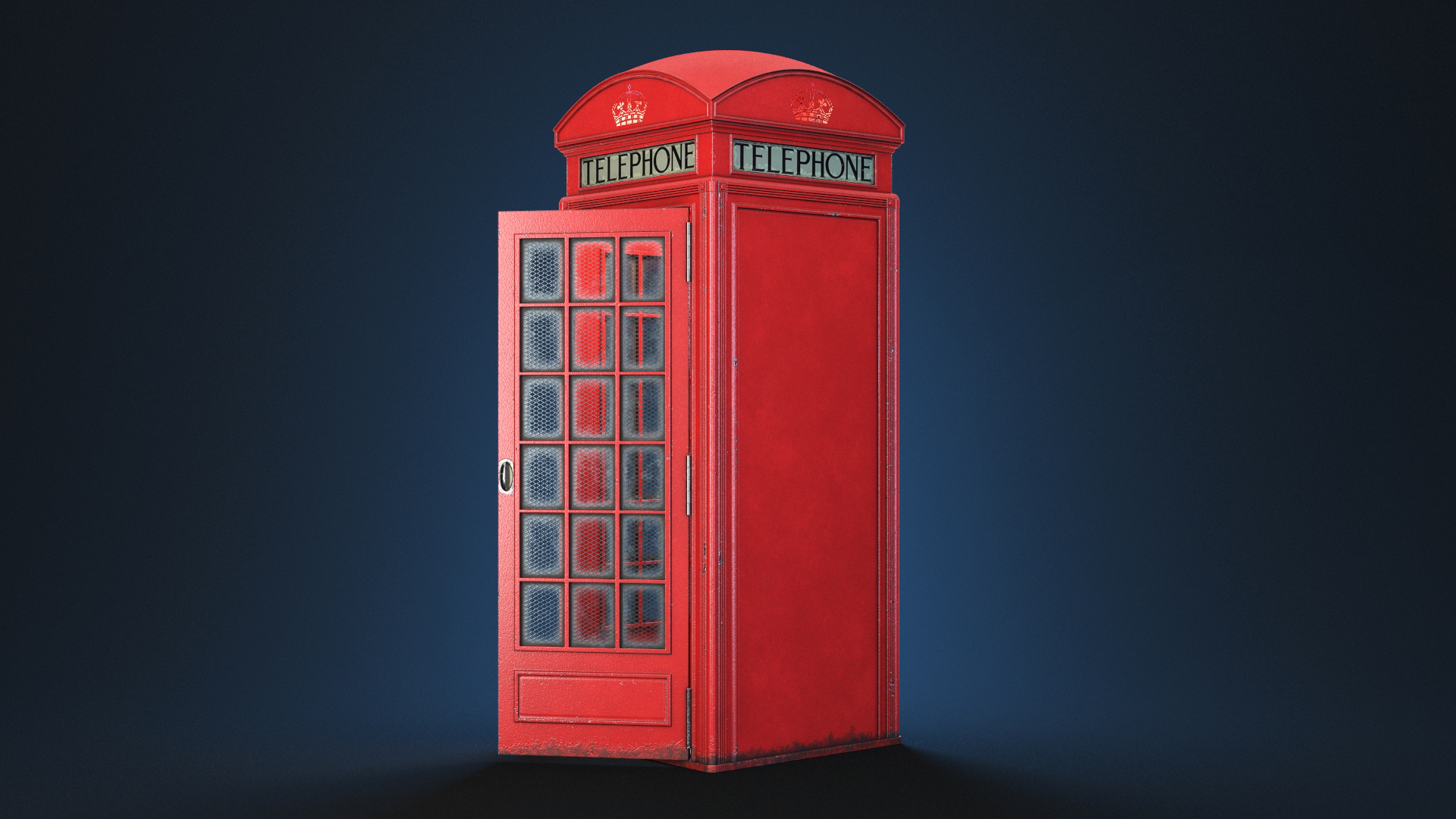 3D British Red Telephone Box - TurboSquid 1464432