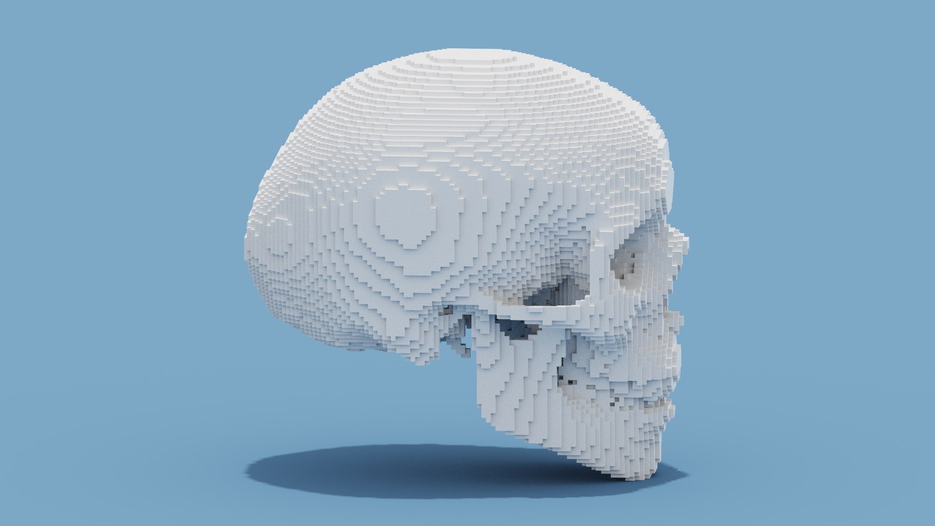 Voxel Skull 3D Model - TurboSquid 2110470