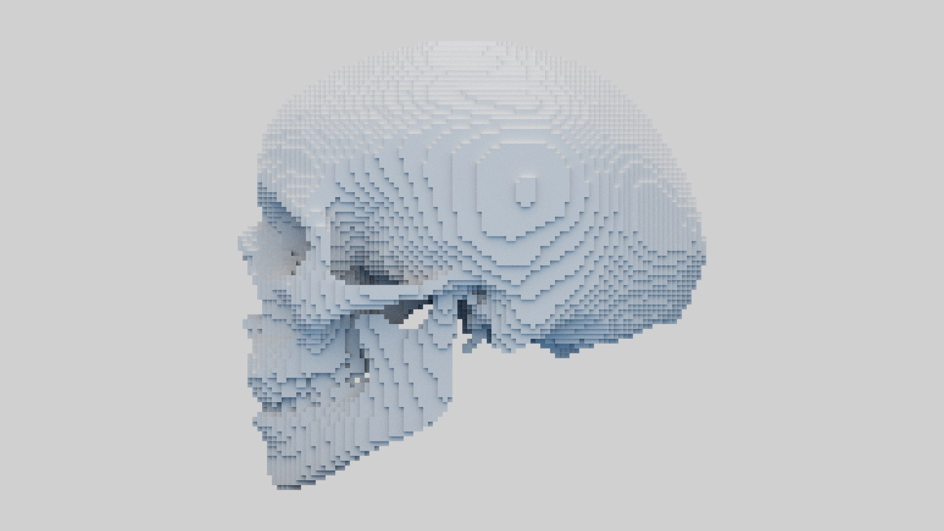 Voxel Skull 3D Model - TurboSquid 2110470