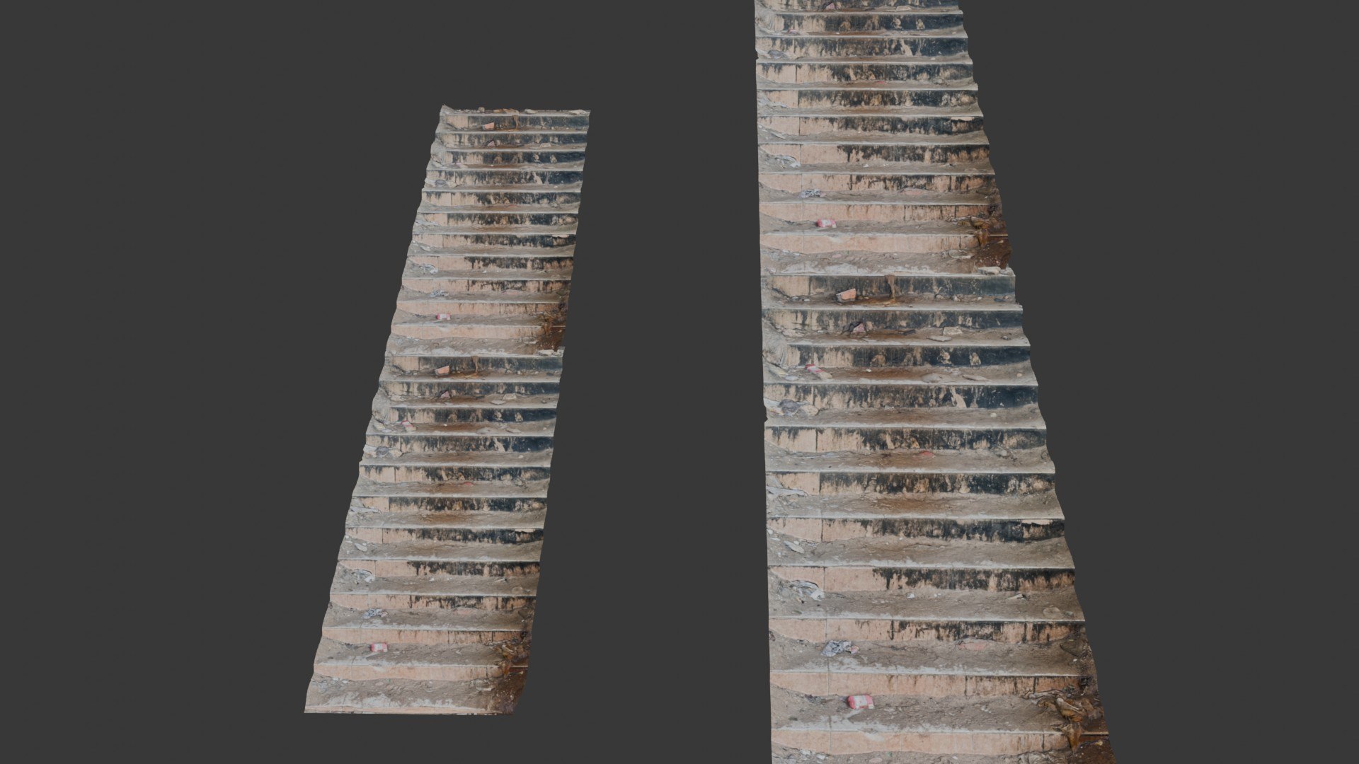 Weathered Concrete Staircase 3D Scan 3D Model - TurboSquid 2386590