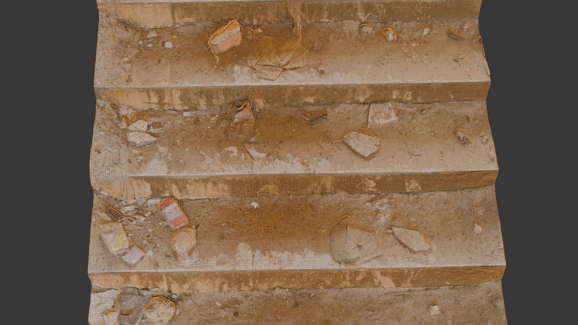 Weathered Concrete Staircase 3D Scan 3D Model - TurboSquid 2386590