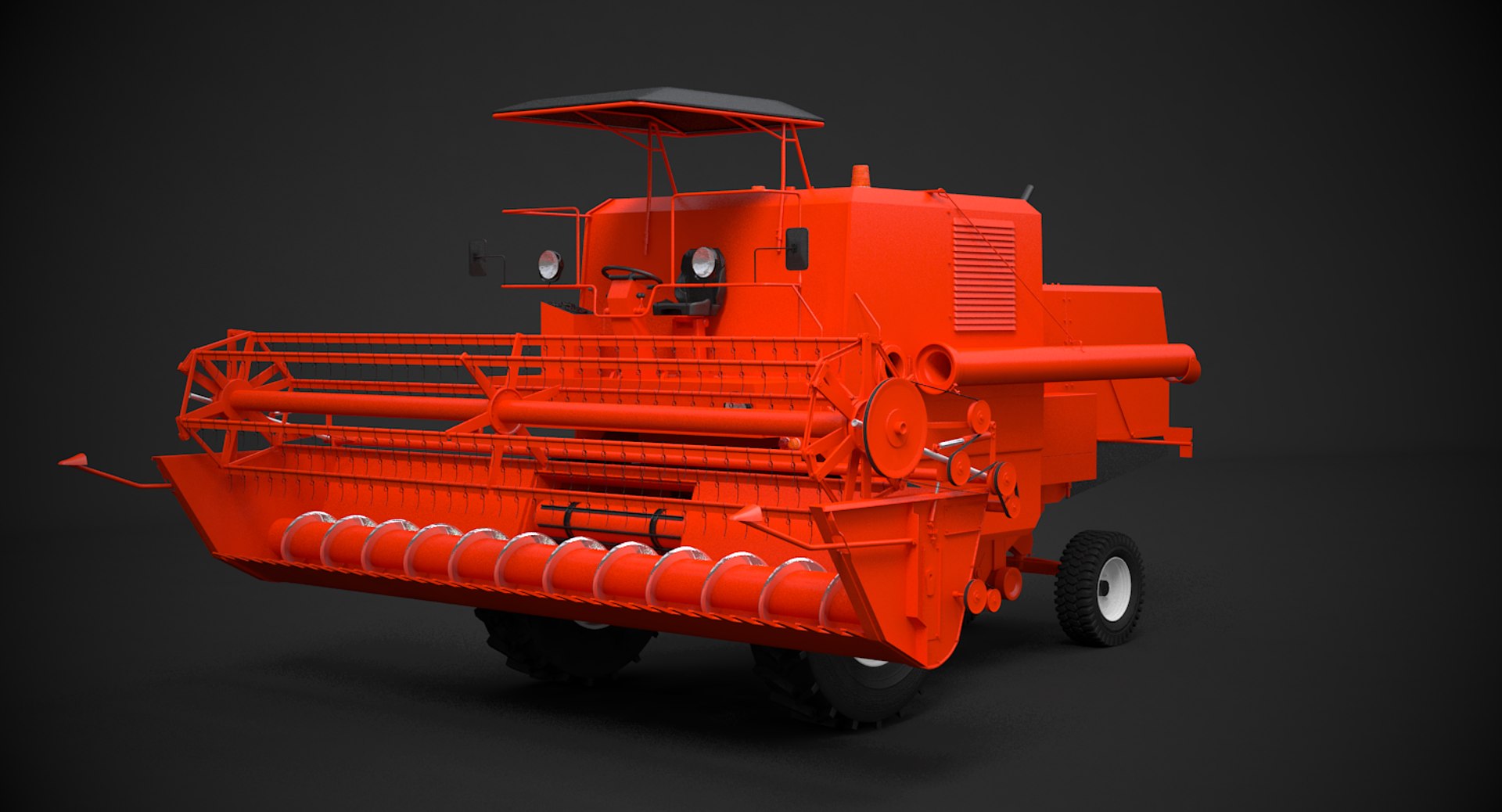 Open-cab Combine Harvester 3D Model - TurboSquid 1416668