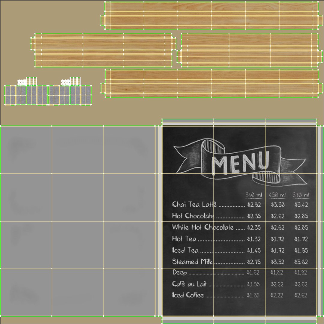 Menu Board 3D Model - TurboSquid 1227417