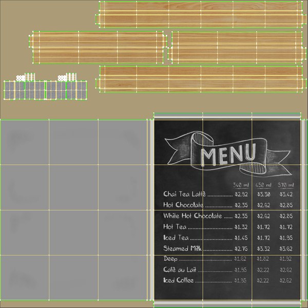 Menu board 3D model - TurboSquid 1227417