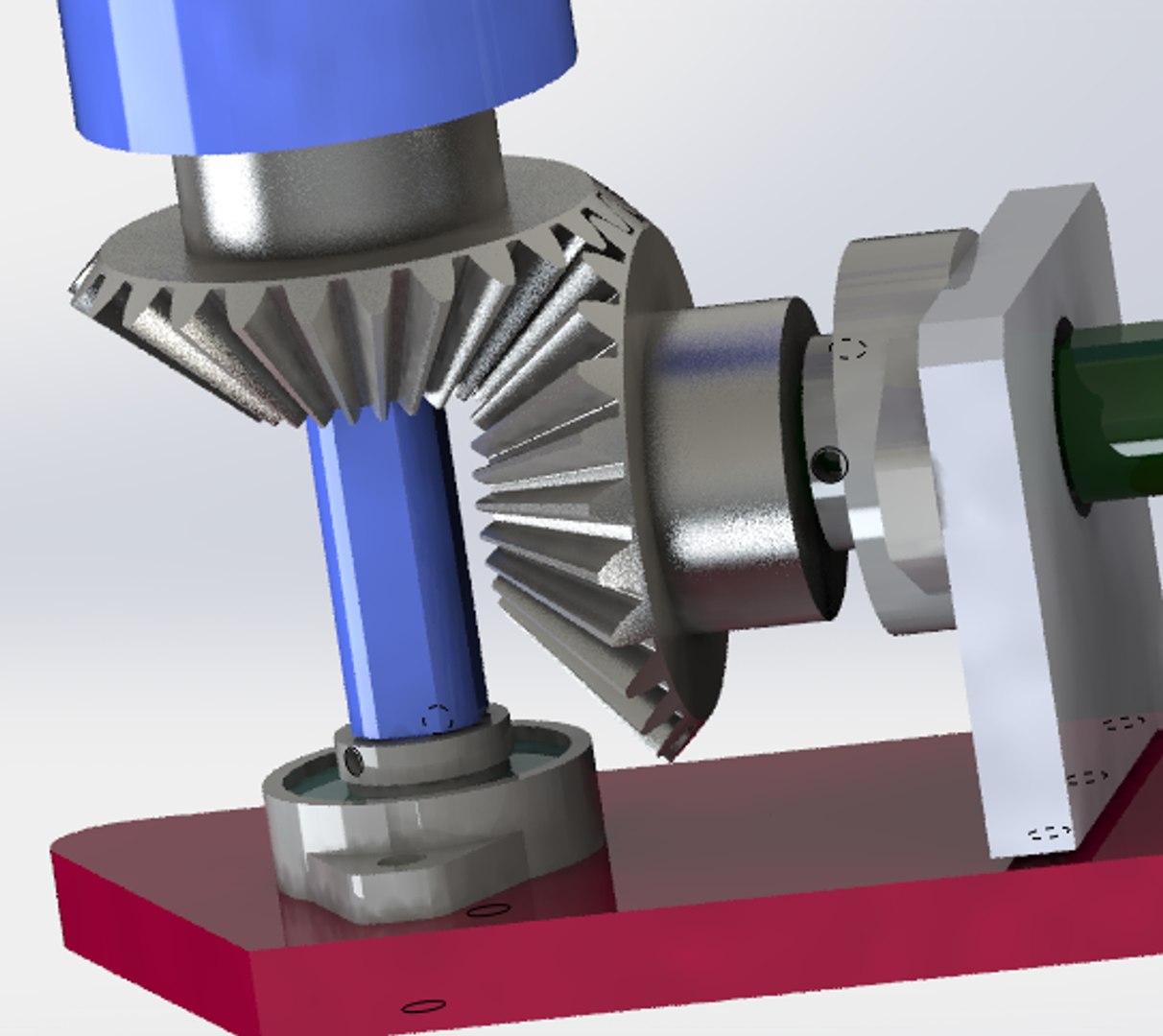 Helical Gear Drive Mechanism Model - TurboSquid 1227217