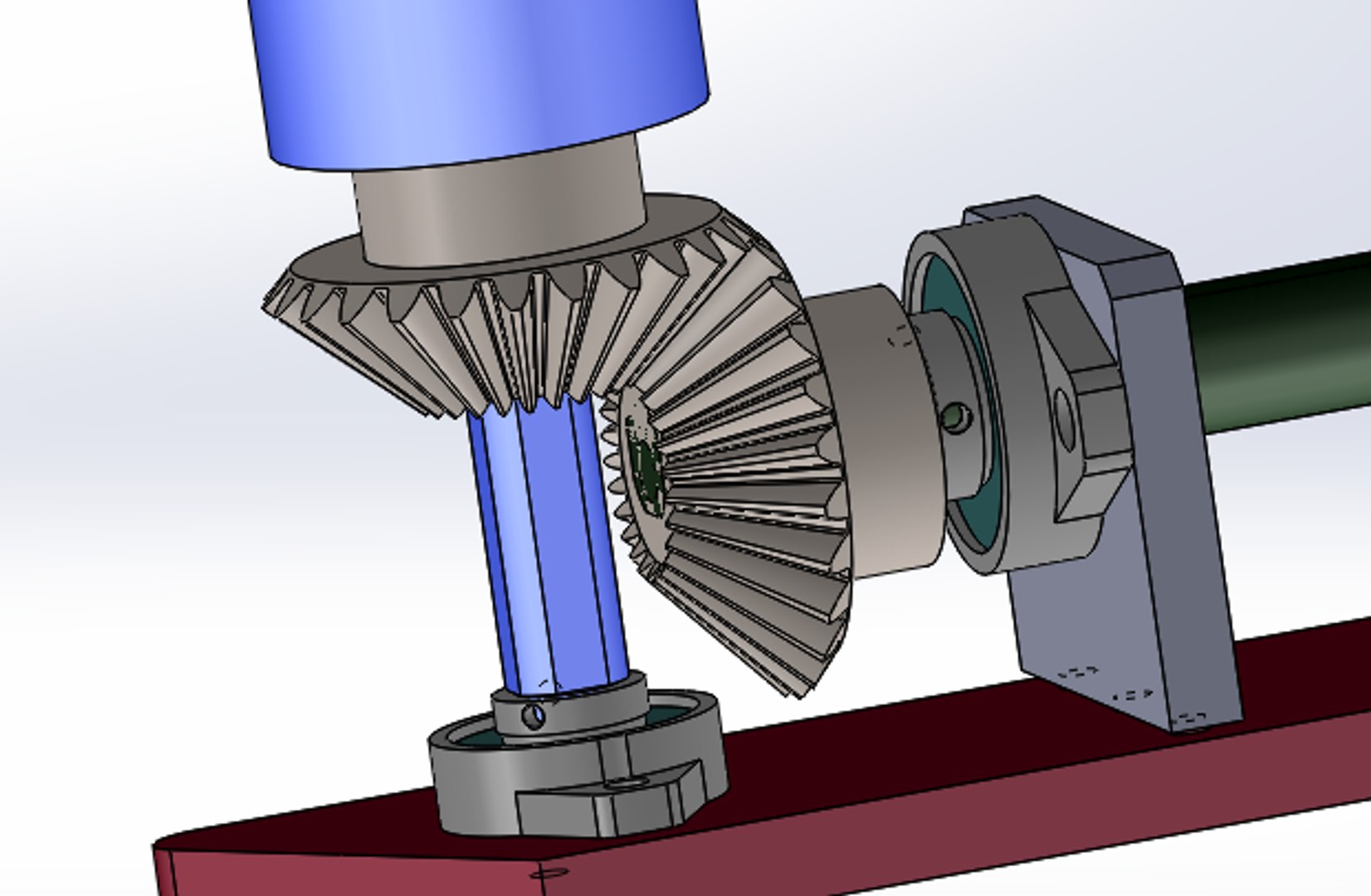Helical Gear Drive Mechanism Model - TurboSquid 1227217