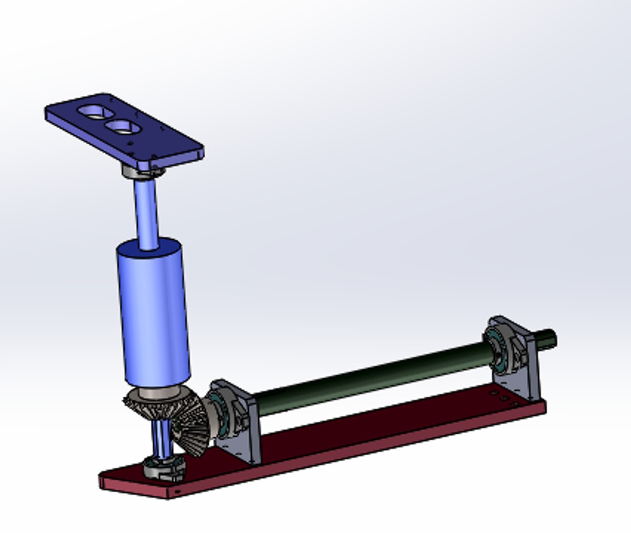 Helical Gear Drive Mechanism Model - TurboSquid 1227217