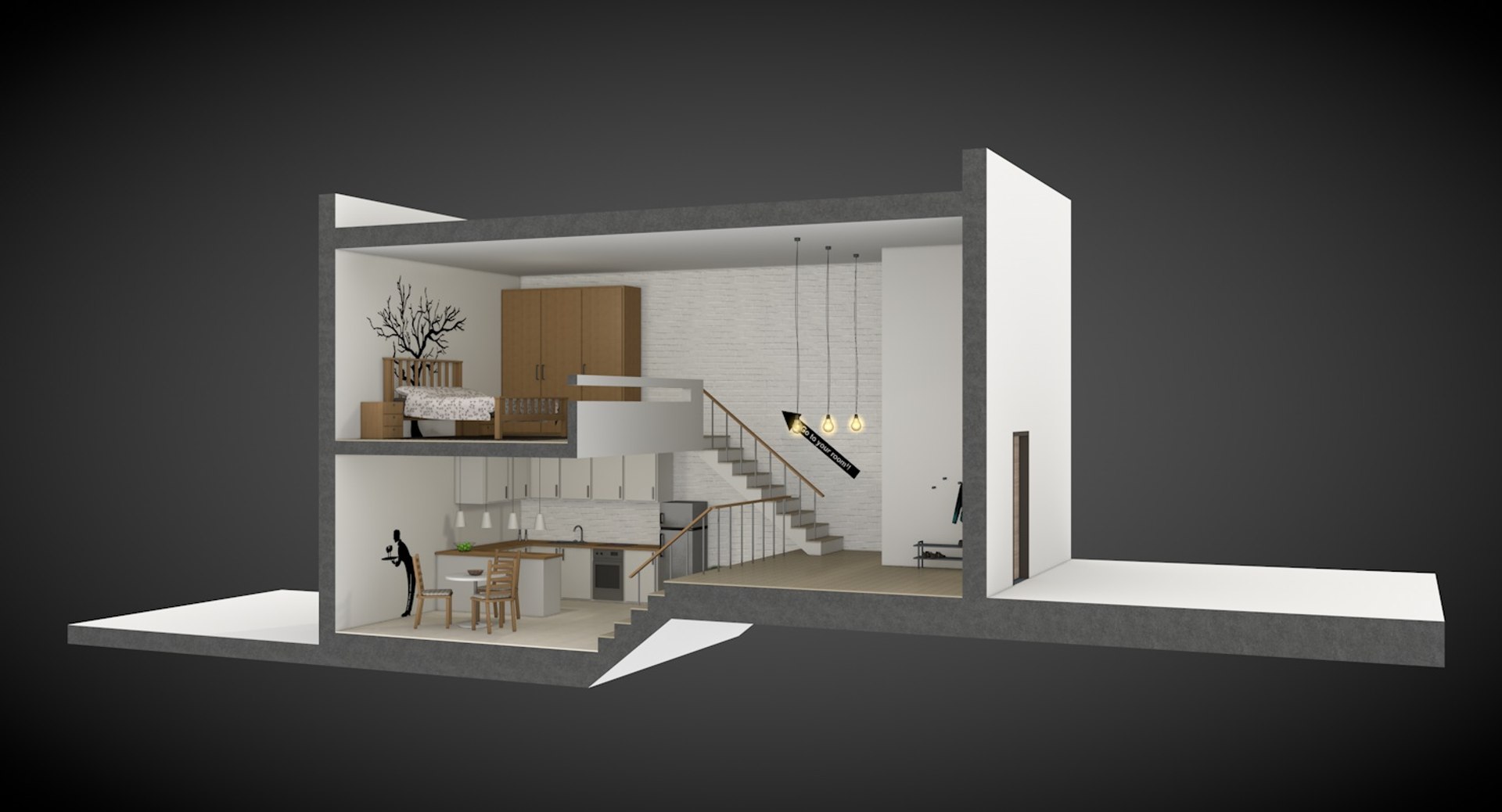 3D Section House Model - TurboSquid 1254218