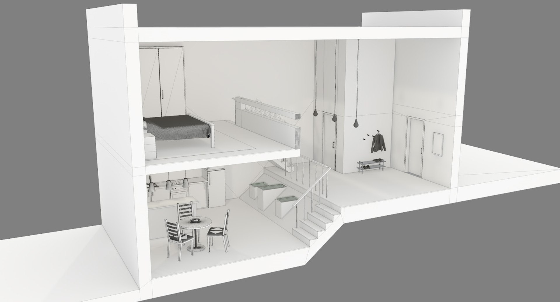 3D Section House Model - TurboSquid 1254218