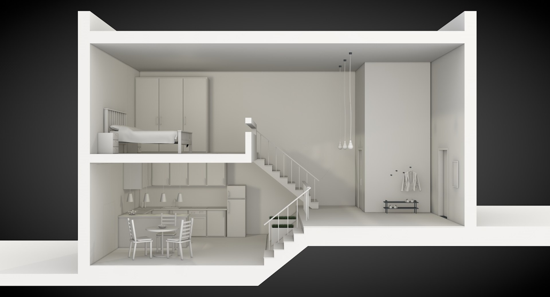 3D Section House Model - TurboSquid 1254218