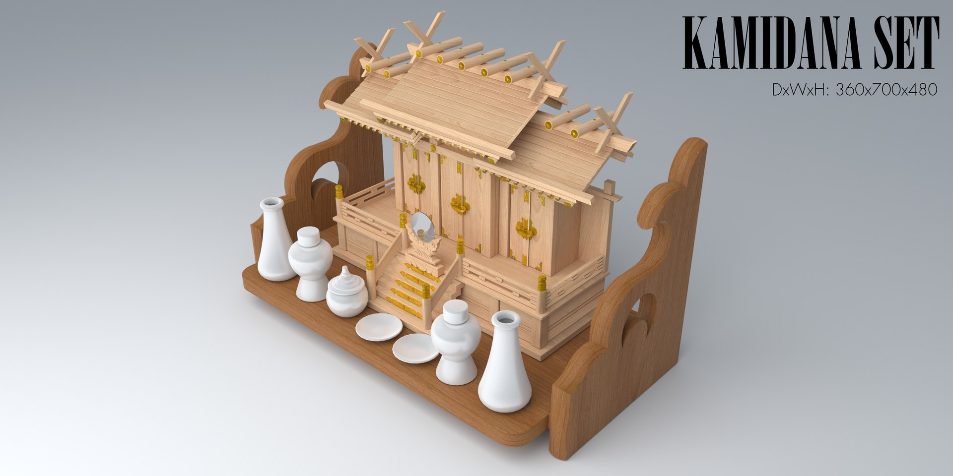 3D KAMIDANA SET - TurboSquid 1794372