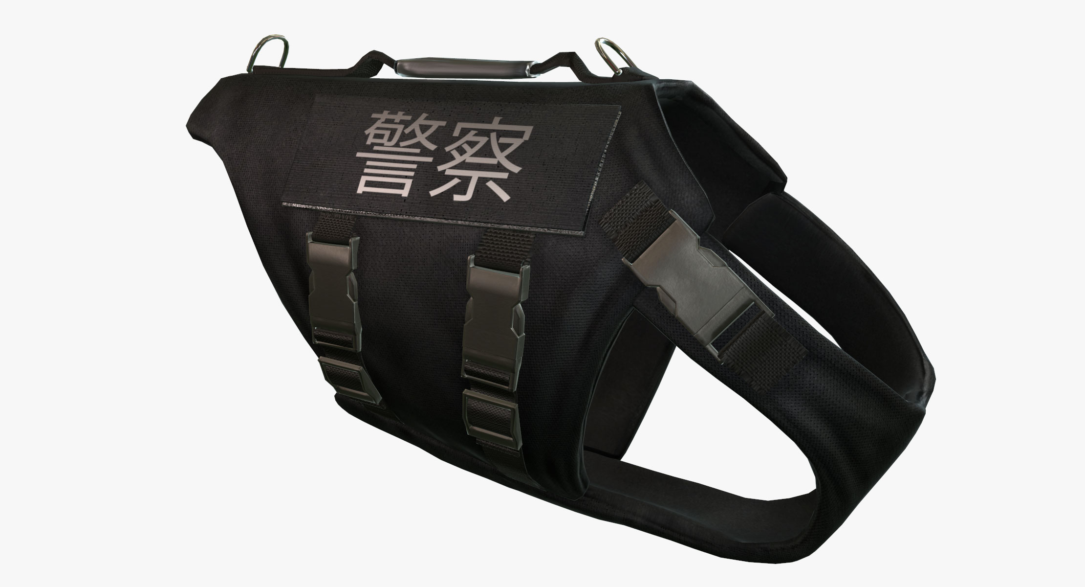 police dog body armor obj