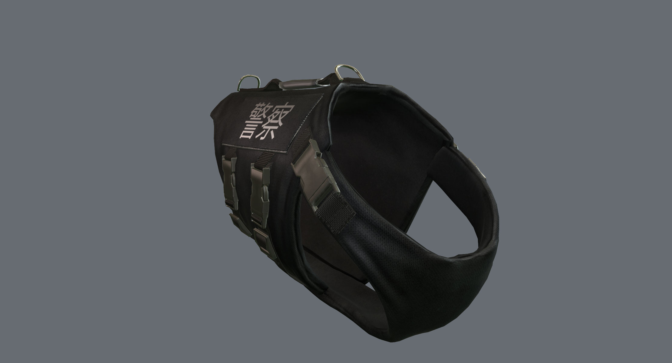 police dog body armor obj