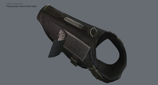 police dog body armor obj