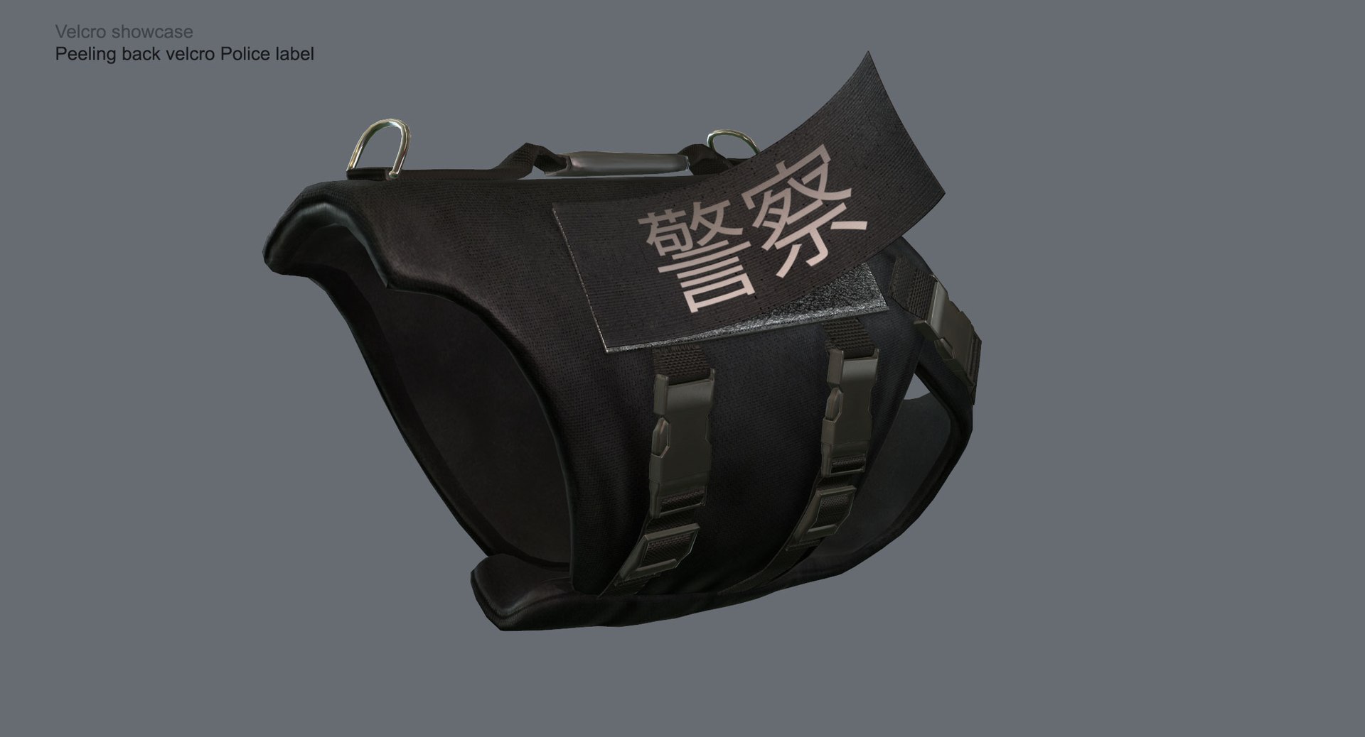 police dog body armor obj