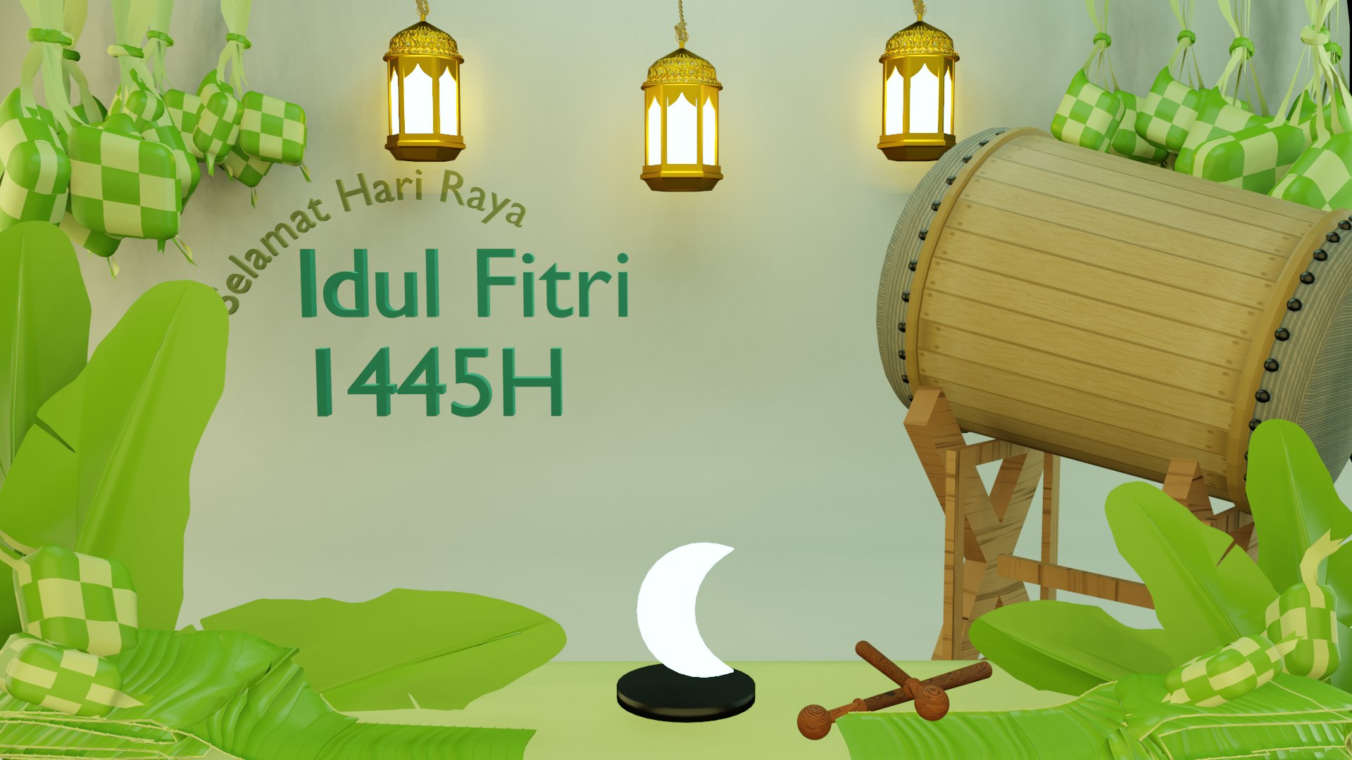 3D LebaranTheme Model - TurboSquid 2241610