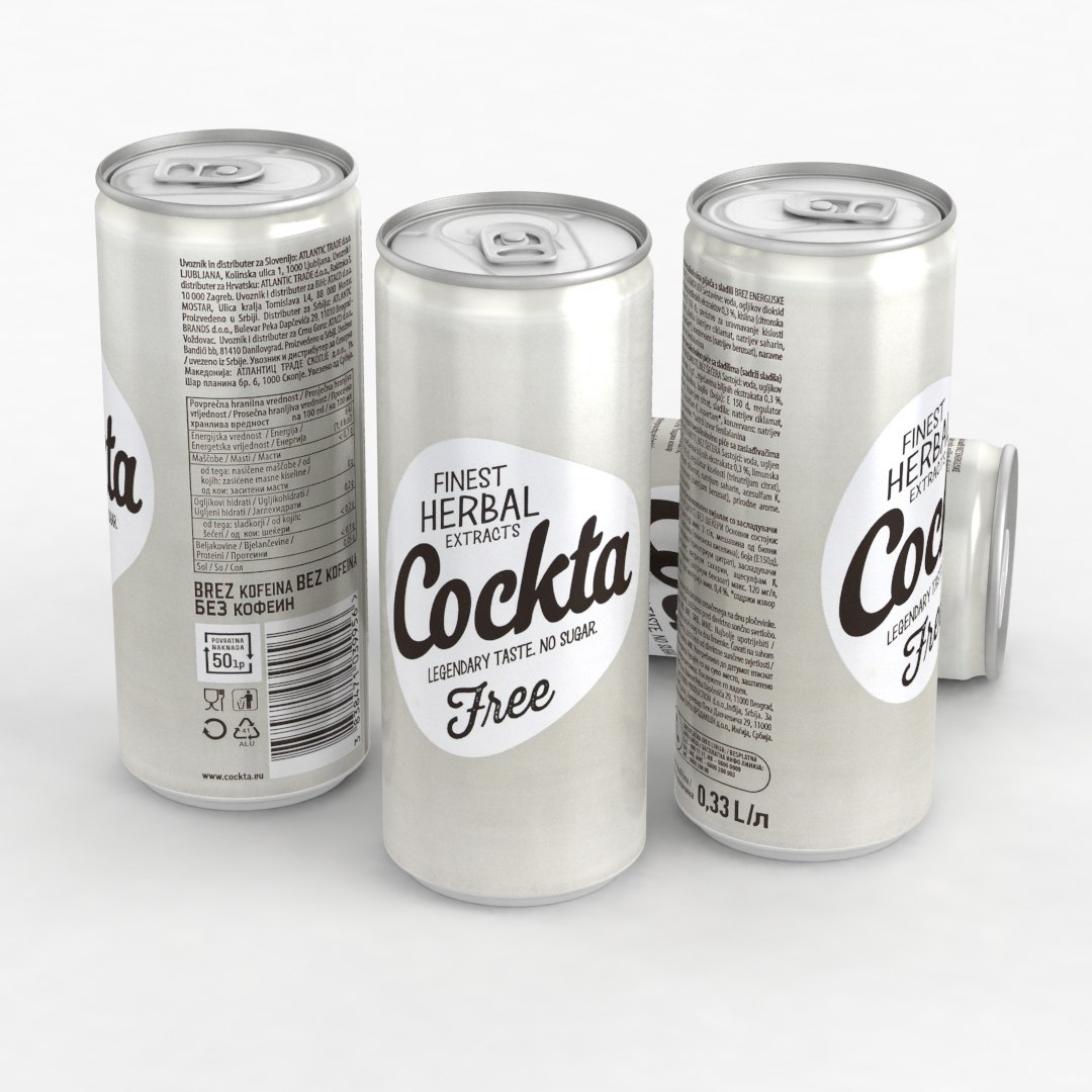 Beverage Can Cockta Sugar Free 330ml Tall 2021 3D model - TurboSquid ...