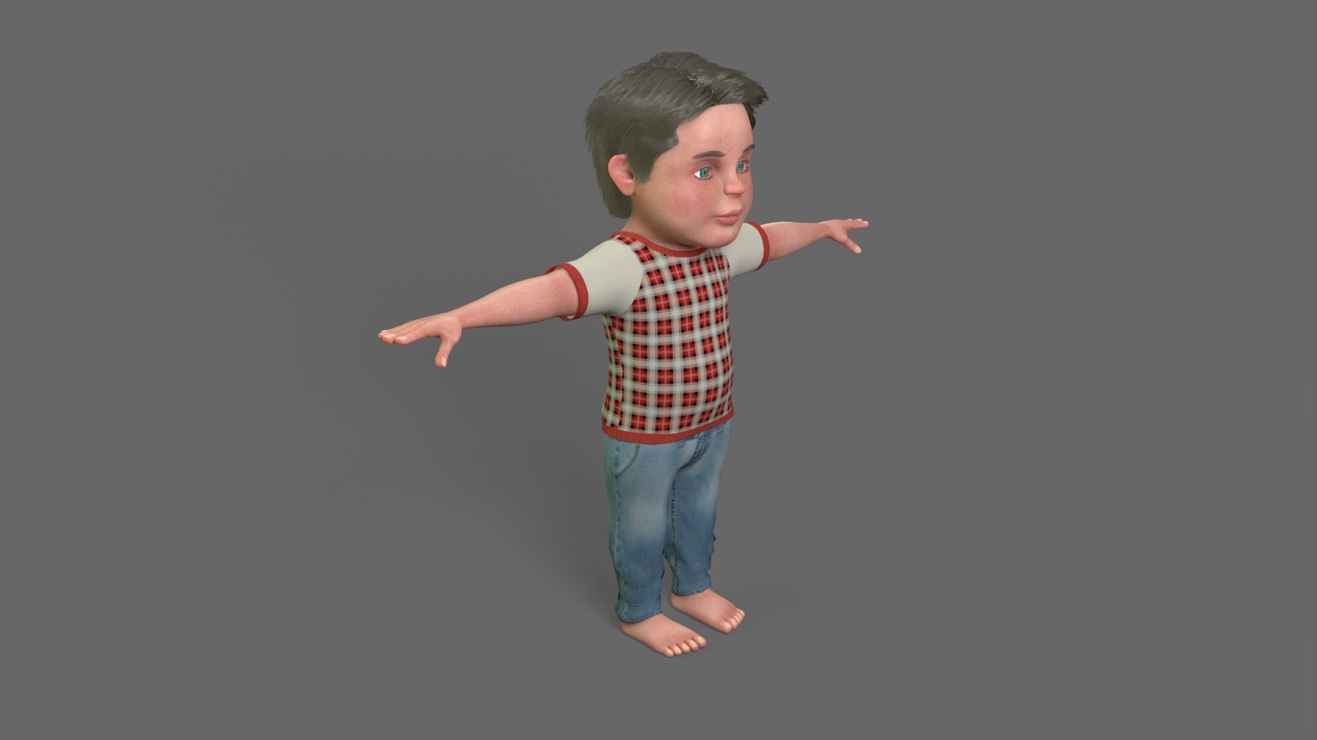 Cute Cartoon Boy Character Model - TurboSquid 1647685