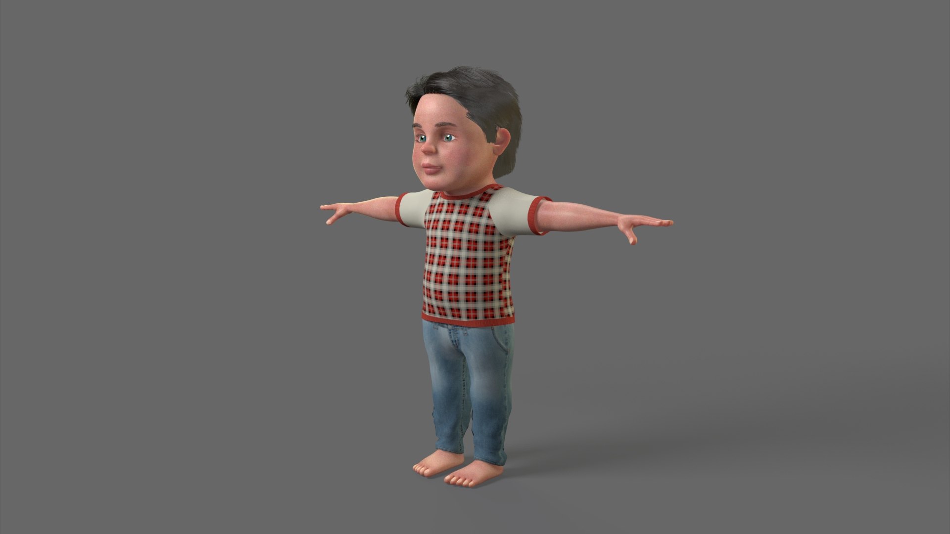 Cute Cartoon Boy Character Model - TurboSquid 1647685