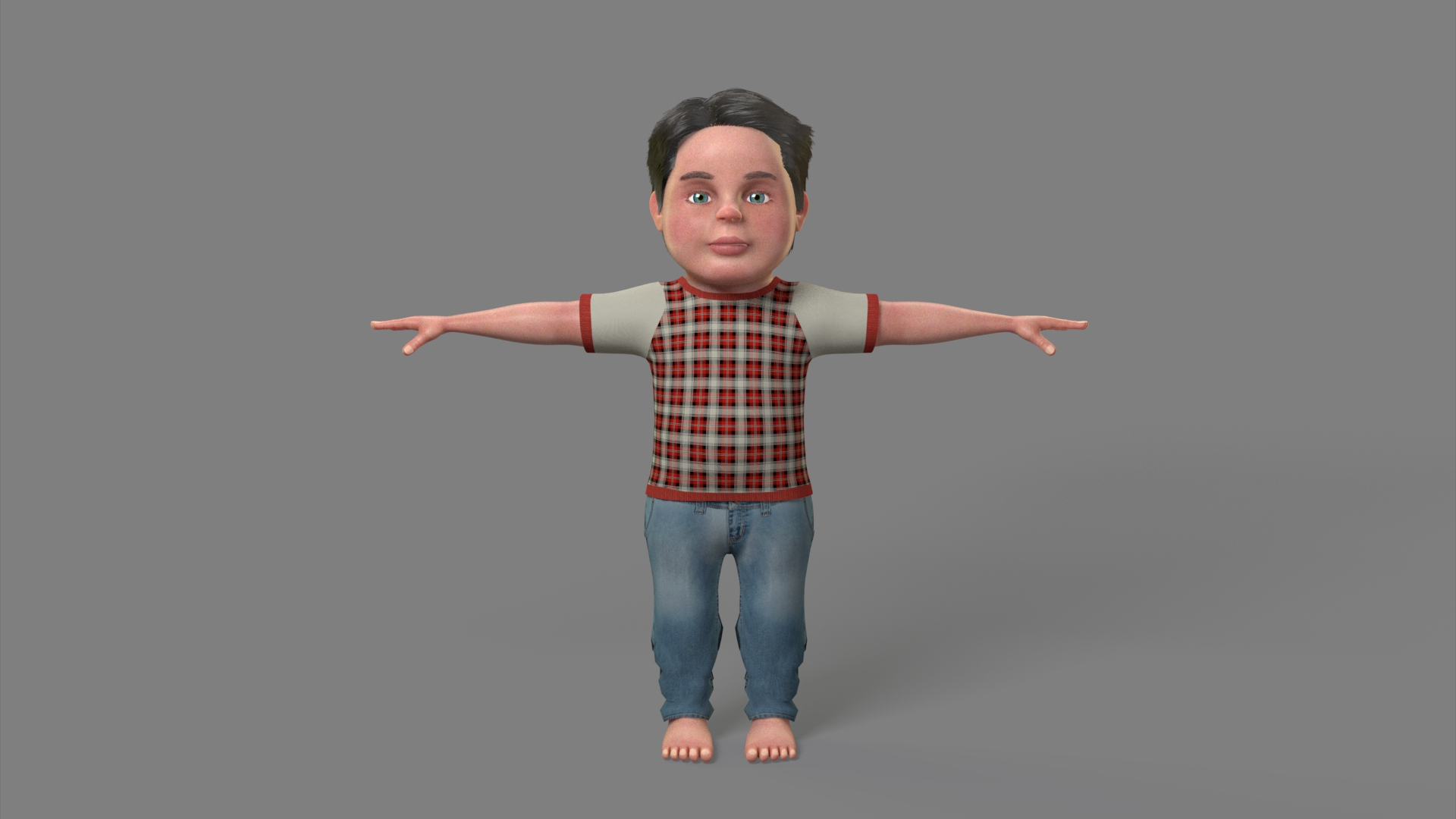Cute Cartoon Boy Character Model - TurboSquid 1647685