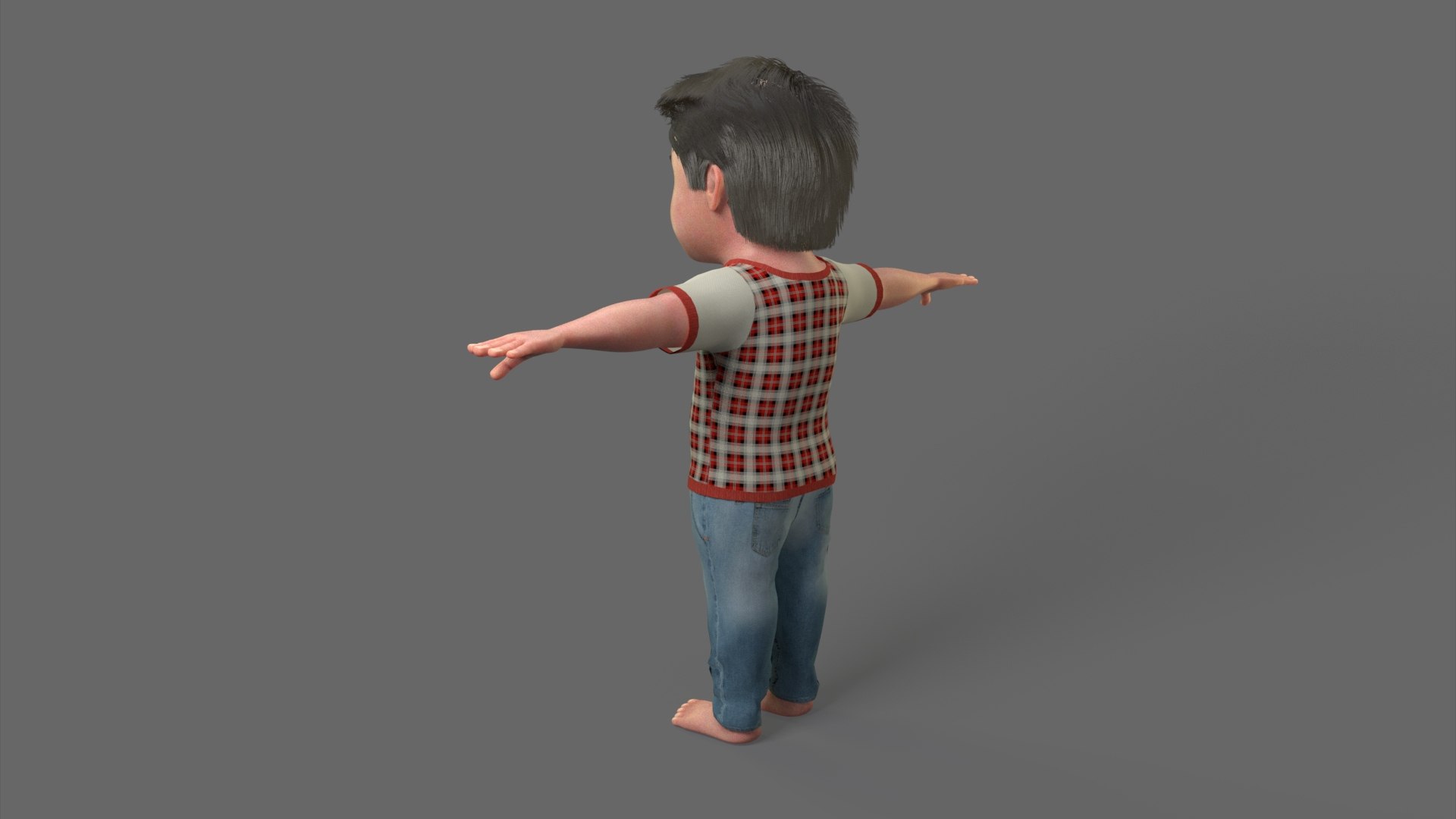 Cute Cartoon Boy Character Model - TurboSquid 1647685