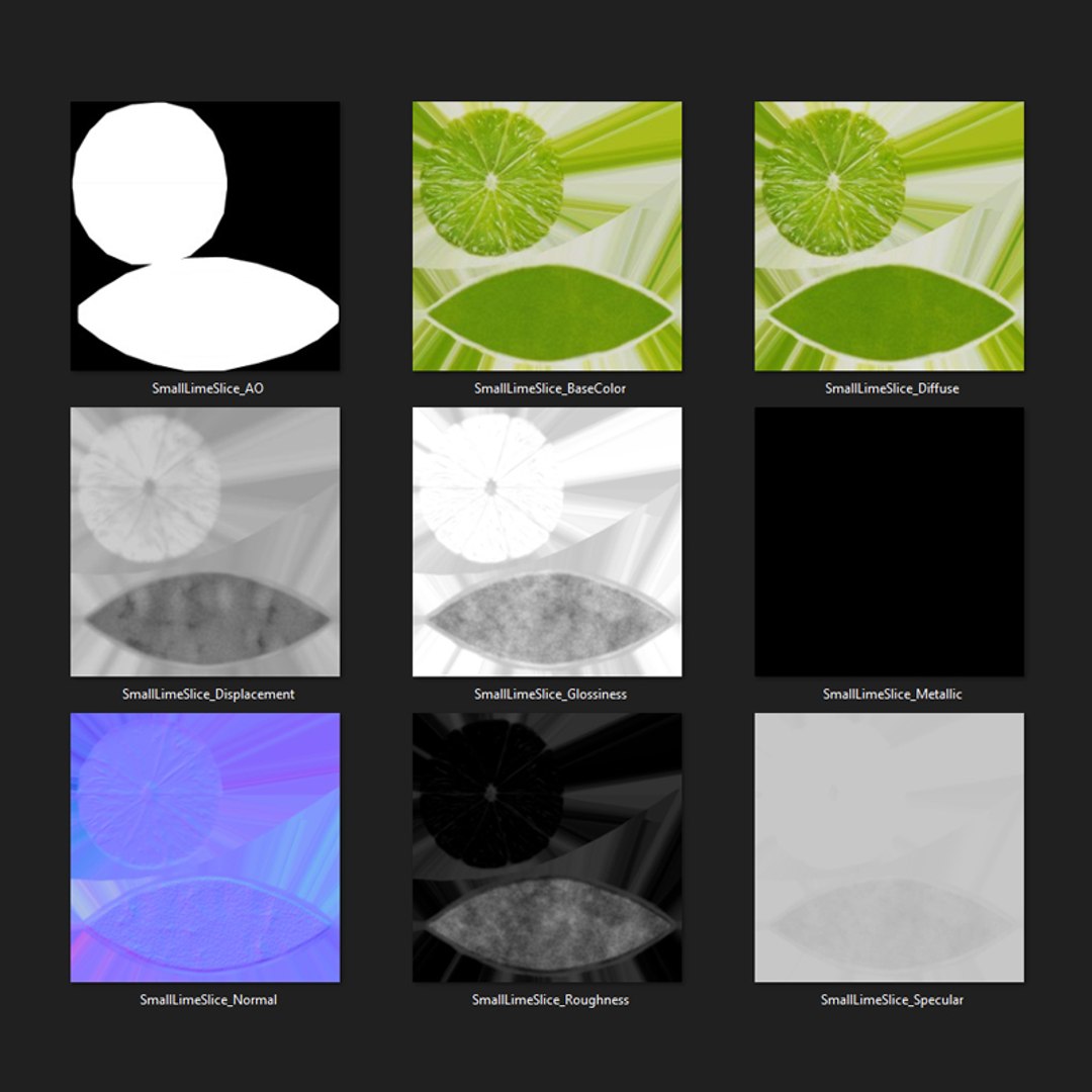 Realistic small lime slice 3D model - TurboSquid 1302044