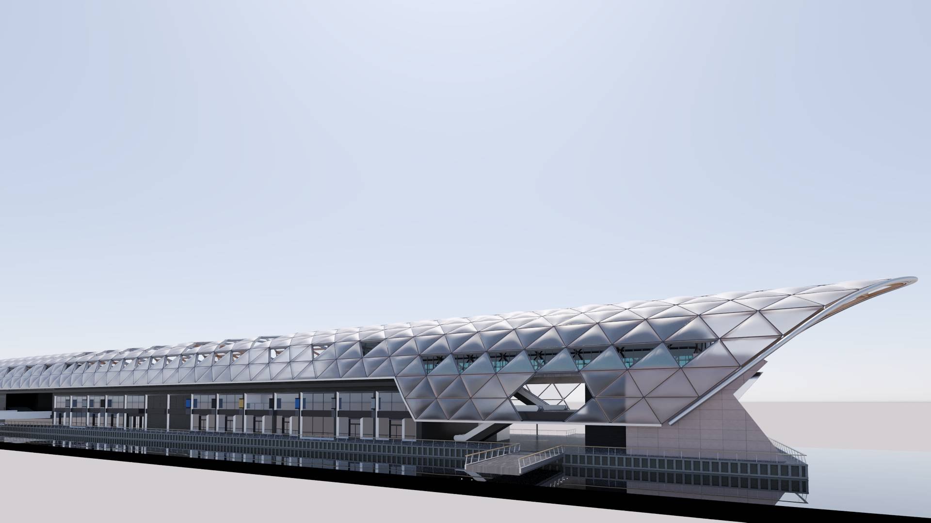 Crossrail Place Station Building 3D Model - TurboSquid 1944074